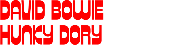 David Bowie 'Hunky Dory' font download - Famous Fonts